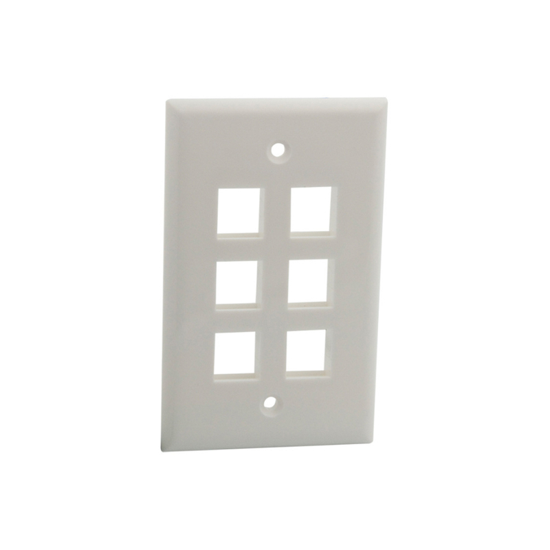 MT-5903 Network 1 To 6 Port Rj45 Wall Face Plate Socket Cat5 Cat6 Face ...